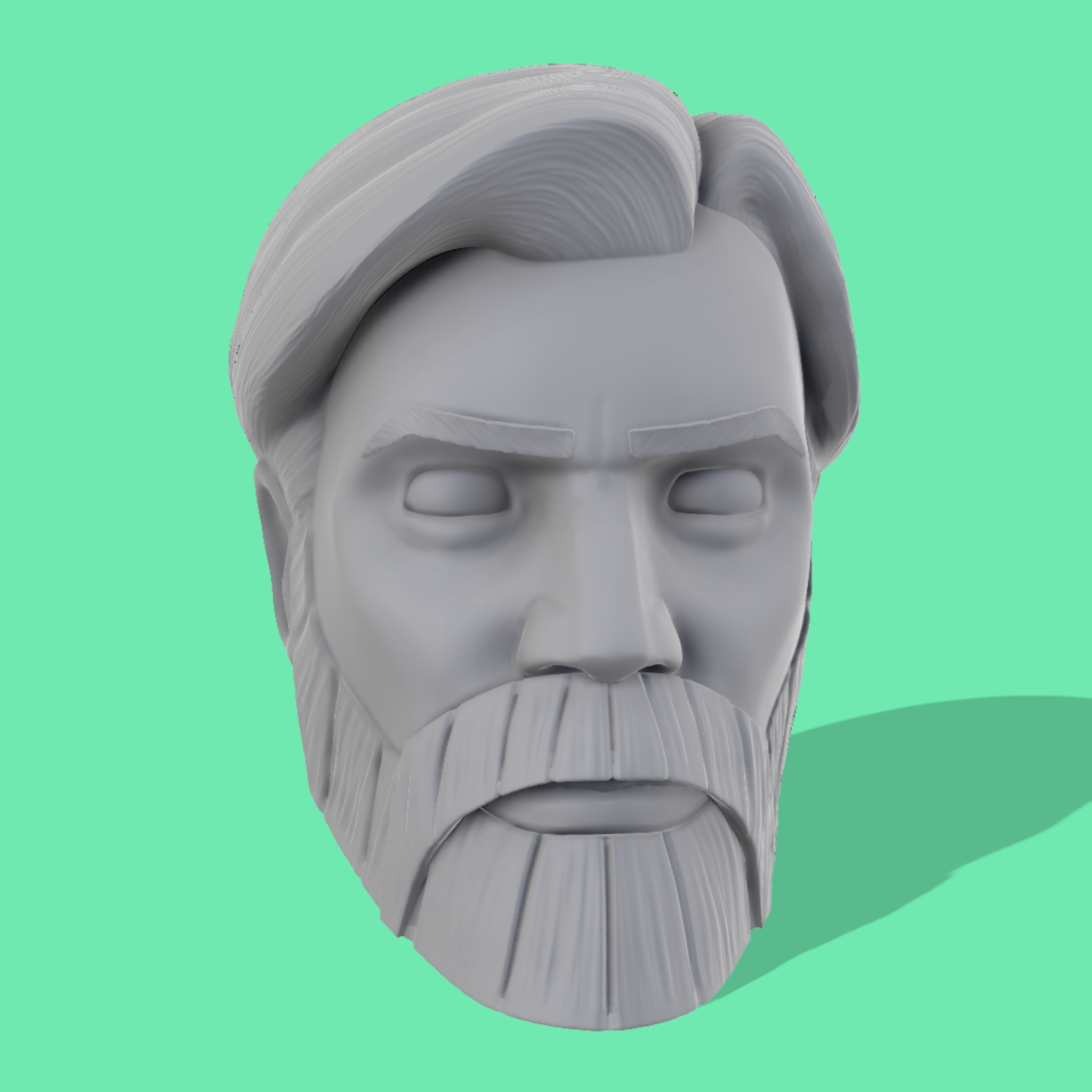 Obi-Wan Clone Wars Head Sculpt – Syndicate Customs