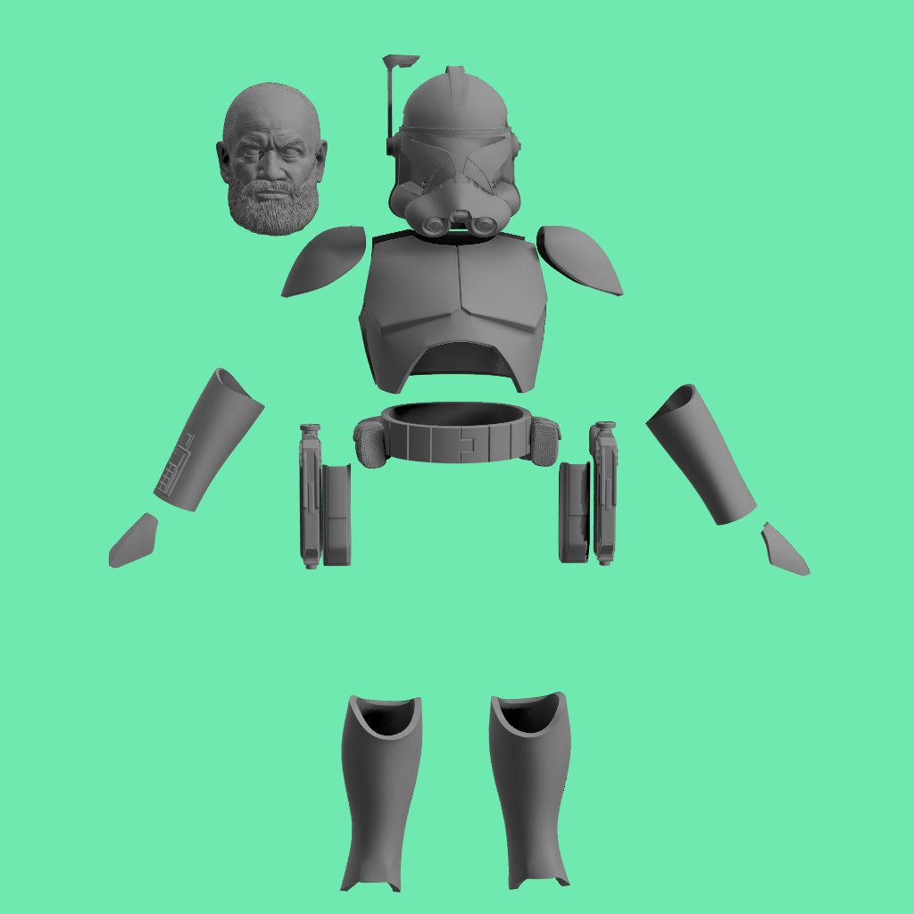 Rebels Realistic Old Man Captain Rex - Kitbash – Syndicate Customs