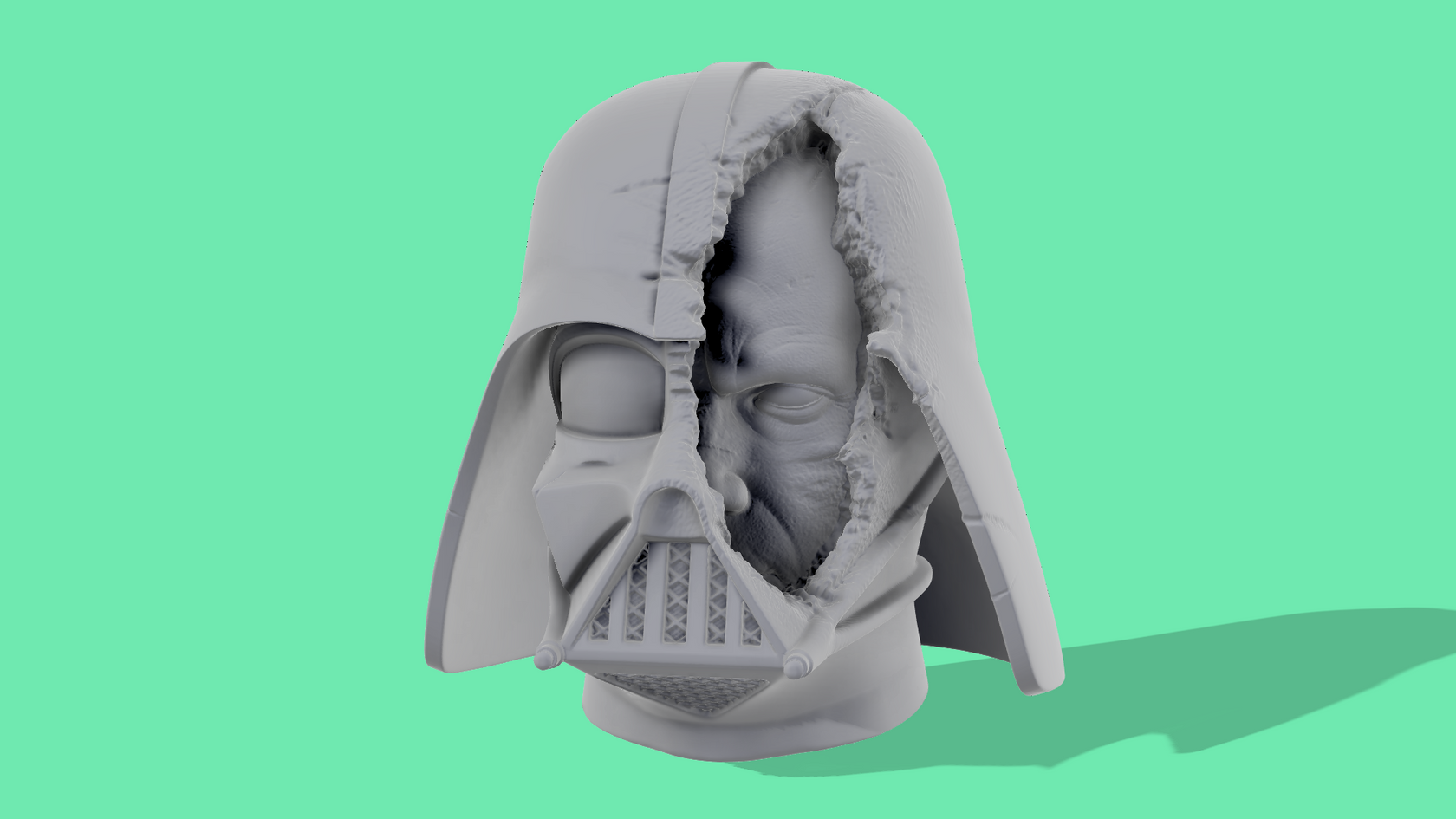 Darth Vader Broken Helmet (Obi-Wan) – Syndicate Customs